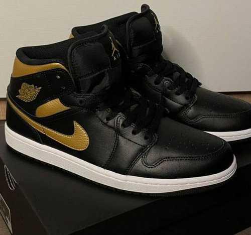 Кожаные кеды мужские Nike air Jordan 1 mid