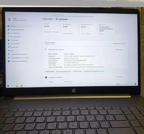 15.6" HP 15s-fq2128ur, Core i3, RAM 8 ГБ, 256 ГБ, Intel UHD Graphics