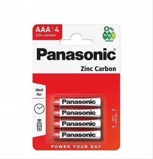 Батарейка Panasonic R03 Zinc Carbon AAA (4 штуки)