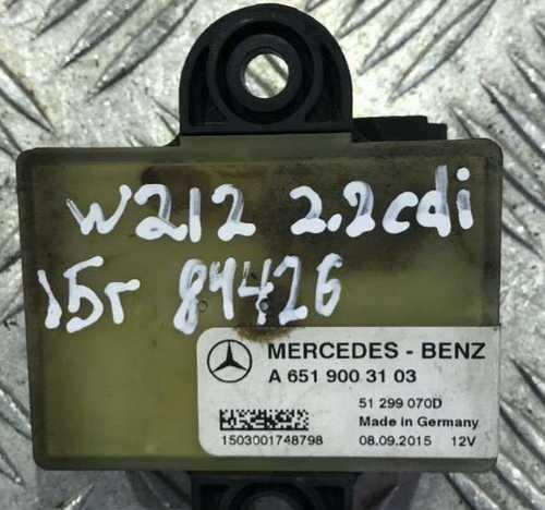 Реле накала свечей Mercedes-Benz E W212 A6519003103 Дизель АКПП 2.2 2015