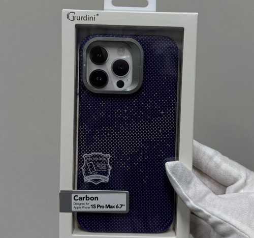 Чехол для iPhone 15 Pro Max Gurdini Galaxy Purple