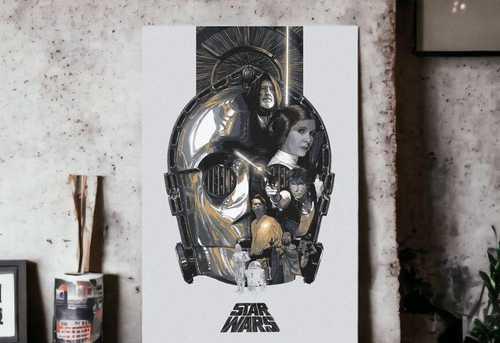 Картина на холсте Star Wars Афиша Трилогия 3