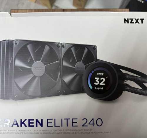 Водяное охлаждение nzxt Kraken Elite 240 на детали