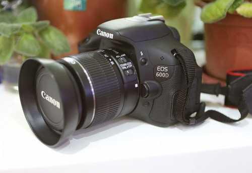 Canon 600D kit 18-50 IS + батблок