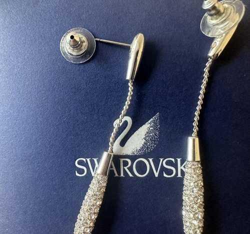 Серьги серебро swarovski