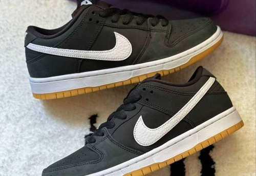 Кроссовки Nike dunk SB pro black gum чёрные