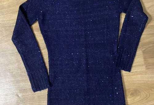 Платье вязаное с пайетками