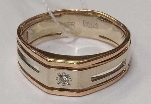 Золотое кольцо с бриллиантом (40150)