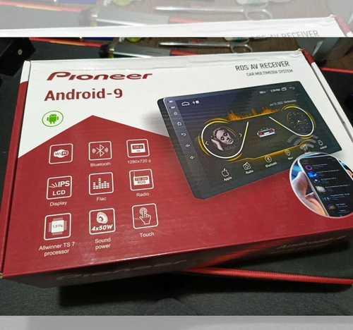 Автомагнитола Pioneer, 2 din, 9 дюймов, Android