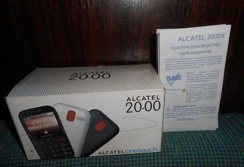Коробка к Телефону Alcatel 2000 х и Инстуркция