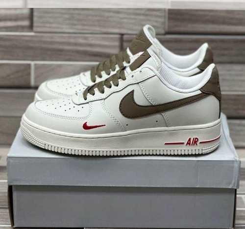 Кроссовки Nike Air Force 1 Premium White Brown