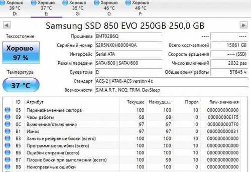 Samsung SSD EVO 850 250GB