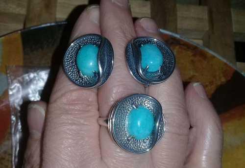 Комплект из серебра 925 пробы,новый
