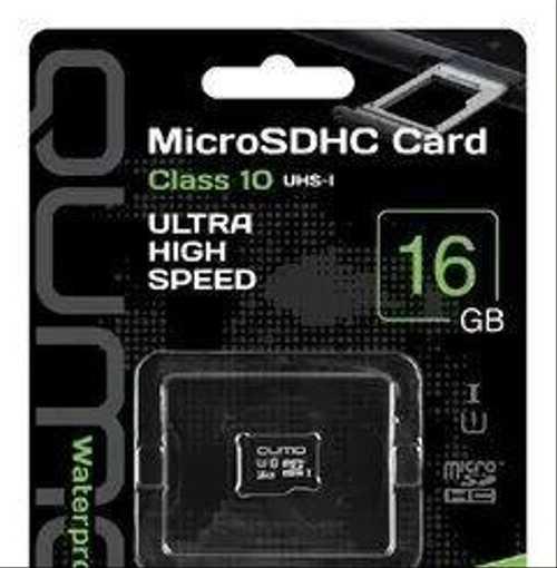 Карта памяти qumo microsdhc 16GB Сlass 10 UHS-I,3