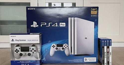 Sony Playstation PS4 PRO White (белая) 1TB