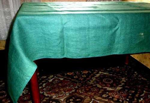 Зеленая скатерть с набором салфеток. 150х250 см
