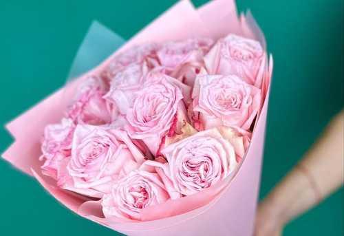Букет цветов из пионовидных эквадорских роз Пинк О