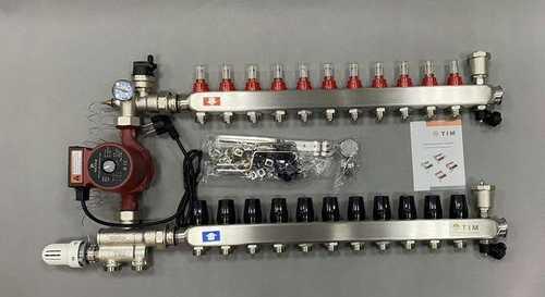 Коллектор для теплого пола TIM на 11 выходов