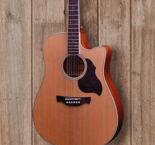 Электроакустическая гитара Crafter DE-7 Dreadnought Gloss Natural с чехлом