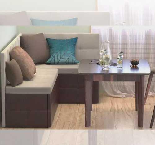 Угловой кухонный диван Домино (Токио) дизайн 4