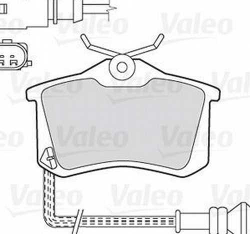 Колодки тормозные дисковые задние для Peugeot 308 2013-2021 valeo