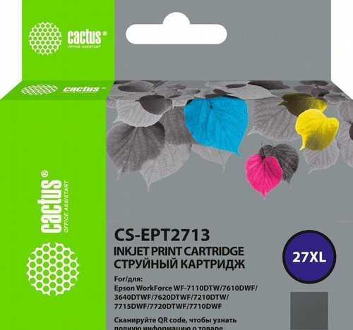 CS-EPT2713, Картридж cactus EPT2713 Струйный Пурпурн