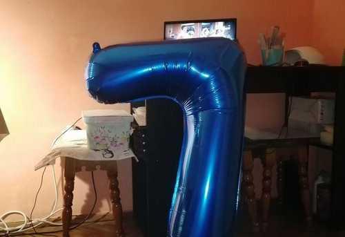 Фальгированный шар цифра 7, новый