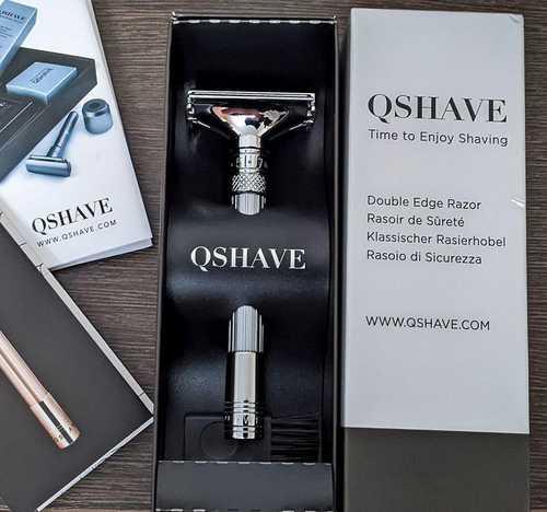 Премиальный бритвенный станок-бабочка Qshave 9 реж