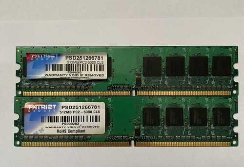 Оперативная память Patriot Memory 512 мб DDR2