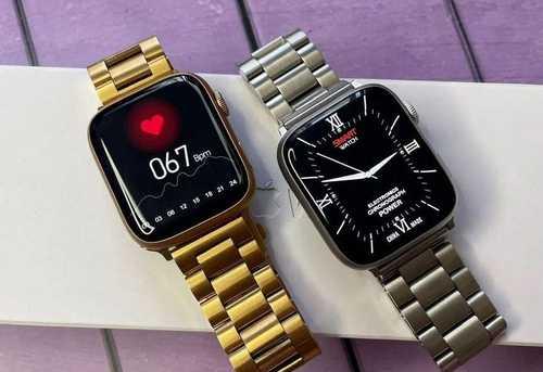 Apple Watch 7 с металлическим браслетом