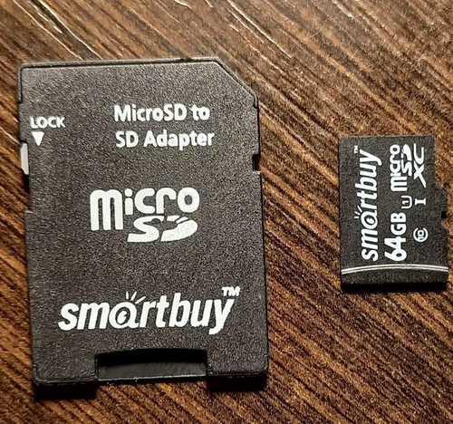 Карта памяти Smartbuy MicroSDxc 64GB