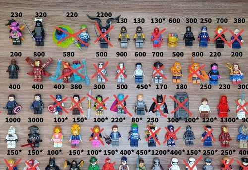 Lego Minifigures Star Wars, Marvel, Ninjago