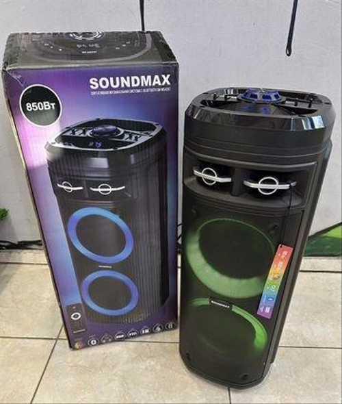 Мощная беспроводная колонка Soundmax 850вт