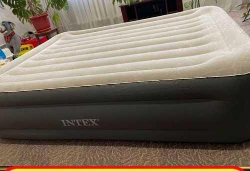 Надувной матрас intex Axes с насосом 220В кровать
