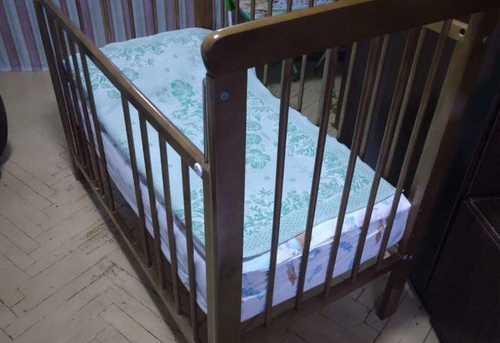 Детская кровать с матрасом бу