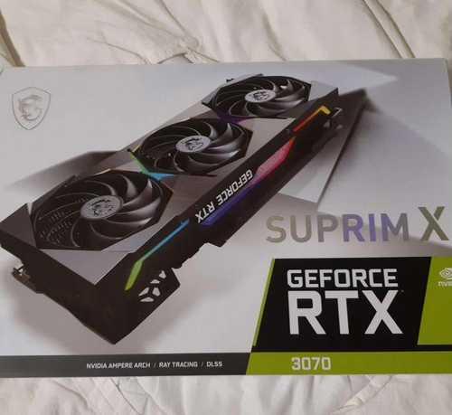 MSI RTX 3070 suprim X 8 Гб новая ростест