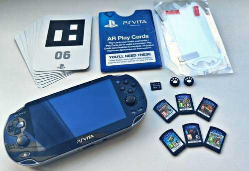 Sony Ps Vita fat прошитая 32gb ориг + 6 картриджей