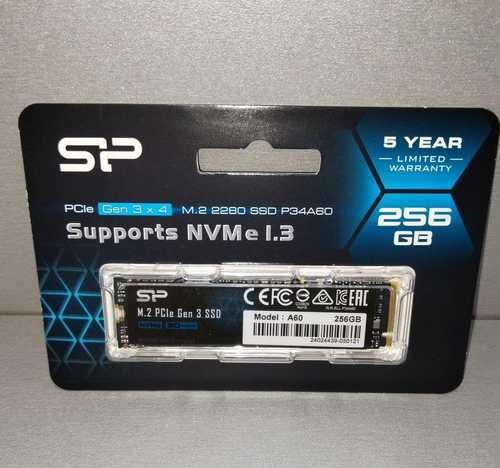 SSD 256Gb M.2 2280 Silicon Power P34A60 PCIe nvme