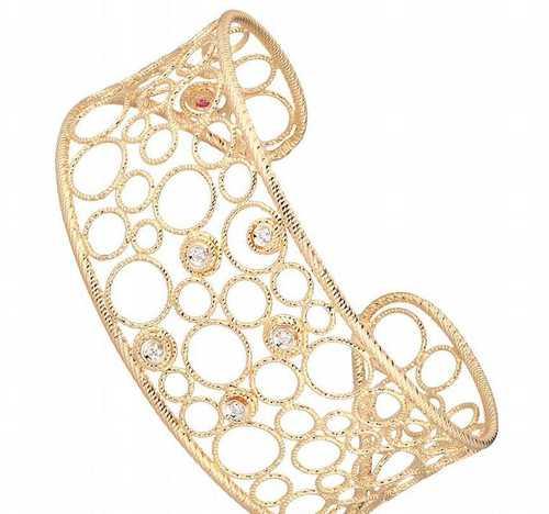 Браслет Roberto Coin Bollicine Diamond Cuff Yellow Gold