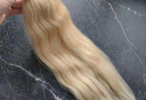 Срез волос блонд волна 45 см