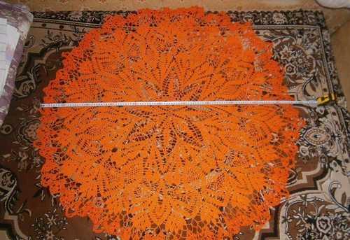 Большая салфетка скатерть оранжевая
