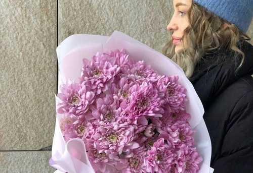 Живые цветы букеты кустовые хризантемы,доставка