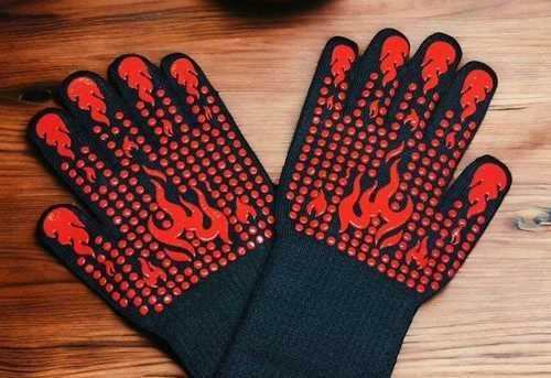 Термостойкие перчатки для гриля red fire flame