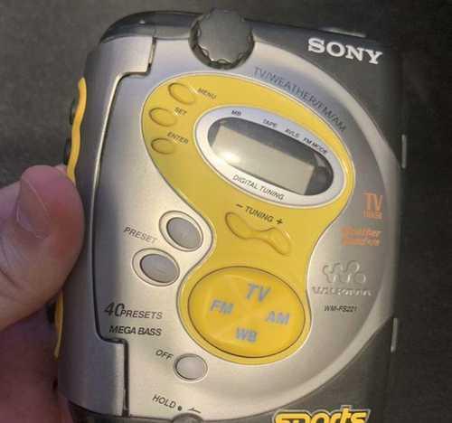 Кассетный плеер sony walkman sports WM-FS221