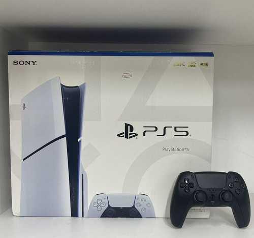 Sony playstation 5 slim с двумя геймпадами