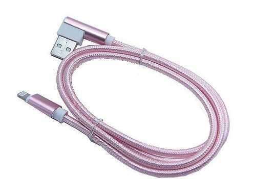 Кабель USB Lightning 8Pin Design L metal 1м розовы