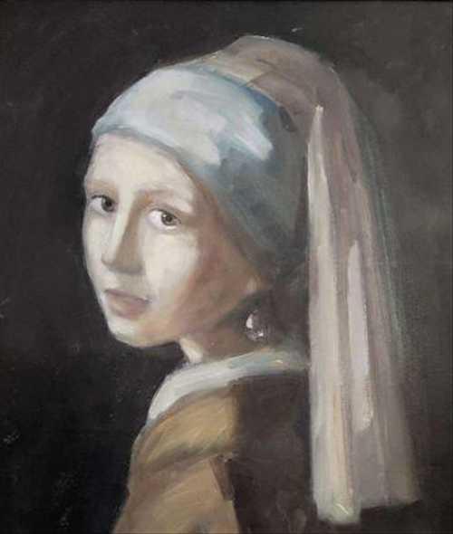 Картина маслом: "Девушка с жемчужной серёжкой"