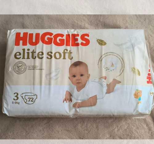 Подгузники Huggies elite soft 3