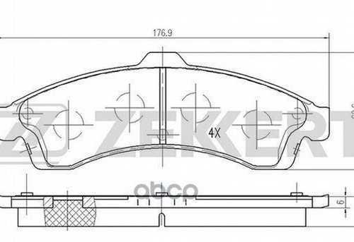 Колодки торм. диск. передн. Chevrolet Trailblaz