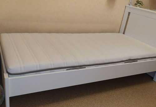 Кровать односпальная IKEA 90х200 с матрасом